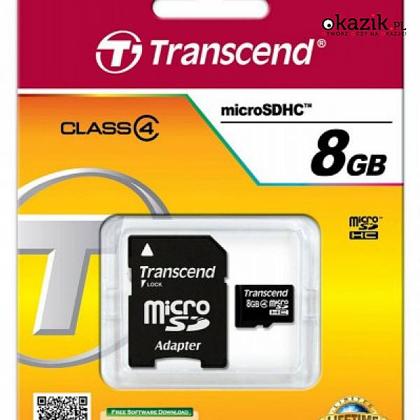Transcend: microSD 8GB Class4 + adapter