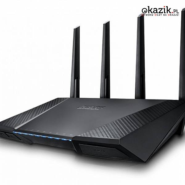 Asus: Router RT-AC87U WiFi DualBand AC2400 4LAN-1GB 2USB