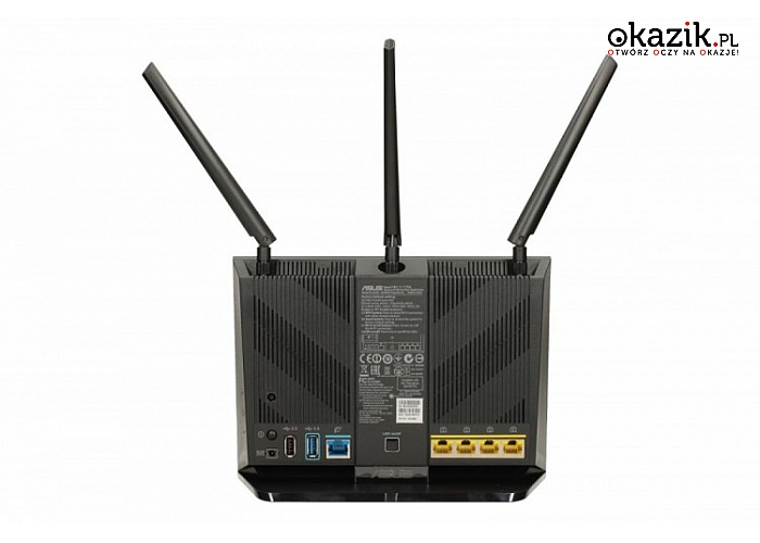 Asus: Router RT-AC68U WiFi AC1900 4LANx1GB USB 2.0 USB...