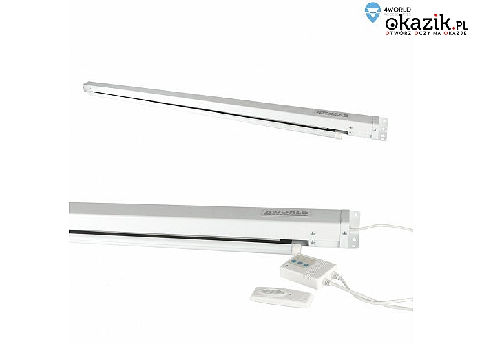 4world: Elektryczny Ścienny/Sufitowy Ekran Projekcyjny z...