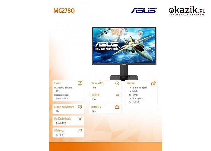 Asus: Monitor 27 MG278Q