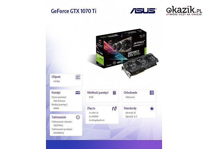 Asus: GeForce GTX 1070 Ti 8GB